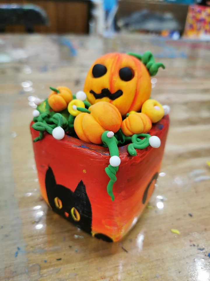 Halloween Workshop - Painting and Clay Works - Our Art Studio