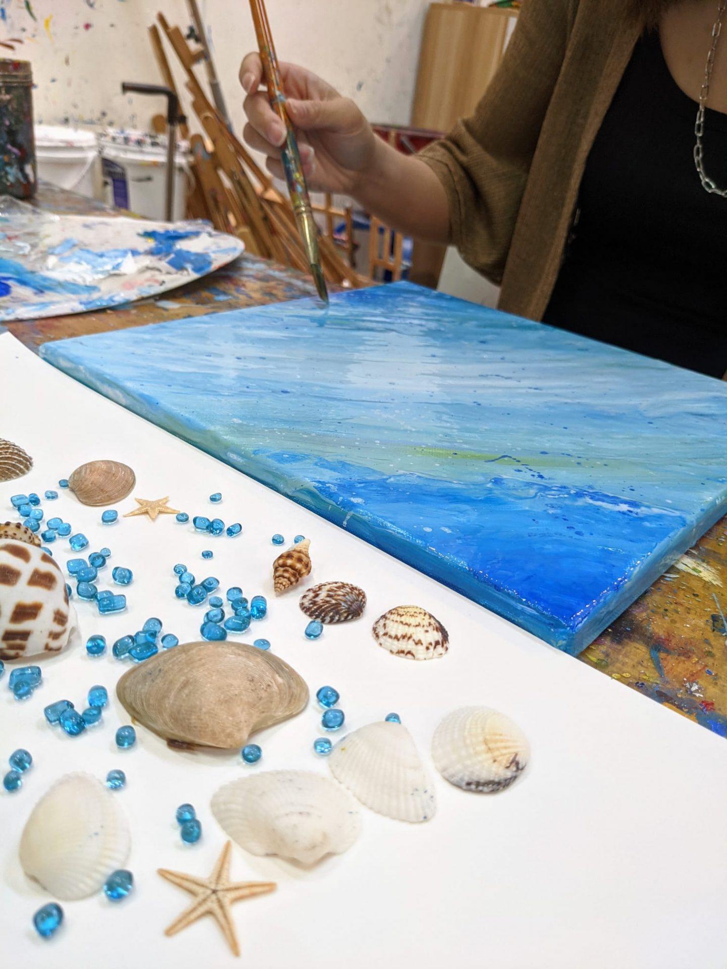 Painting with Seashells Workshop - Our Art Studio