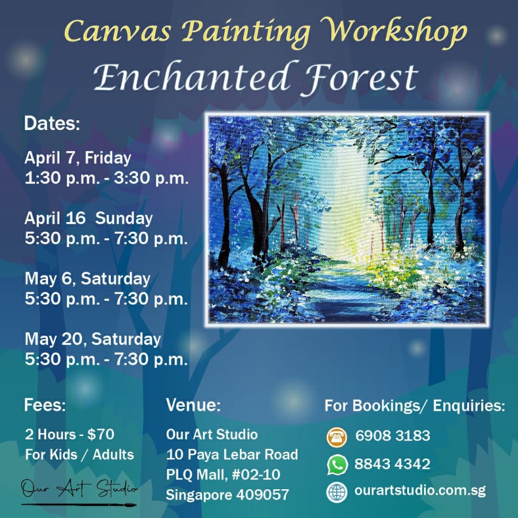 Canvas Painting Workshop - Enchanted forest - Our Art Studio